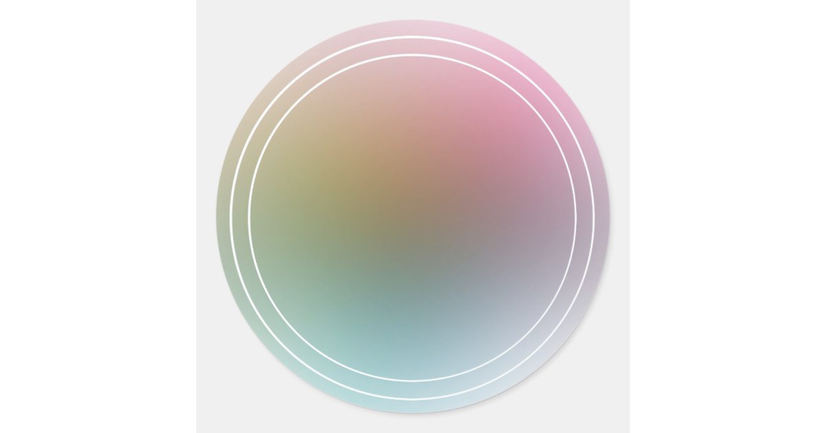 Modern Colorful Trendy Elegant Blank Template Classic Round Sticker ...