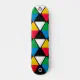 Modern Colorful Triangles Monogram Skateboard | Zazzle