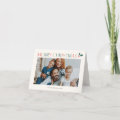 Modern Colorful Typography 3 Photo Christmas Holiday Card | Zazzle