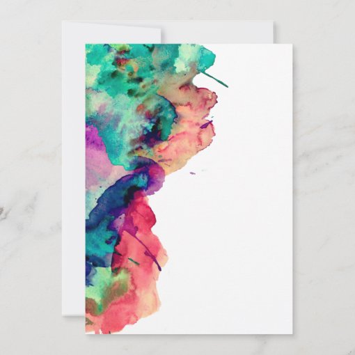 Modern, Colorful Watercolor "Please Join Us" Invitation | Zazzle