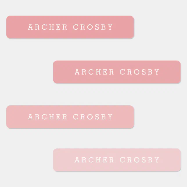 Modern Colorful Waterproof Kids Name Labels | Zazzle