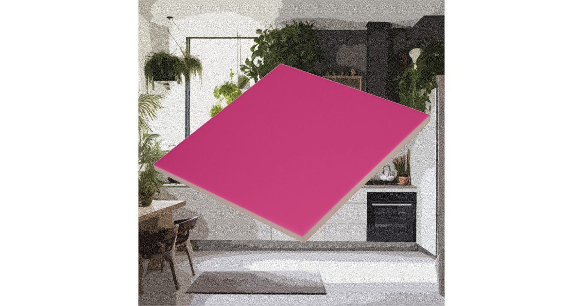Modern Colors - Bright Magenta Ceramic Tile | Zazzle