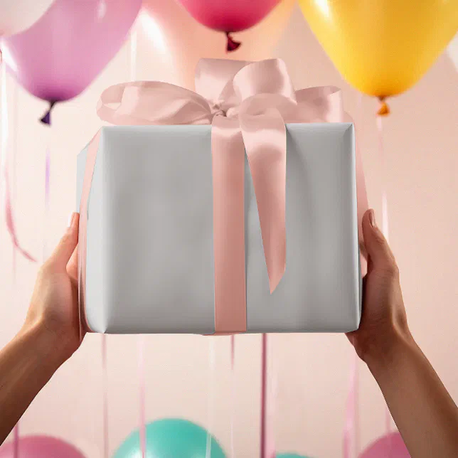 Modern Colors - Simple Gray Wrapping Paper Roll | Zazzle