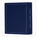 Modern Company Logo Business Name Navy Blue Mini Binder | Zazzle