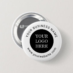 Modern Company Logo Custom Business Name Website Button | Zazzle