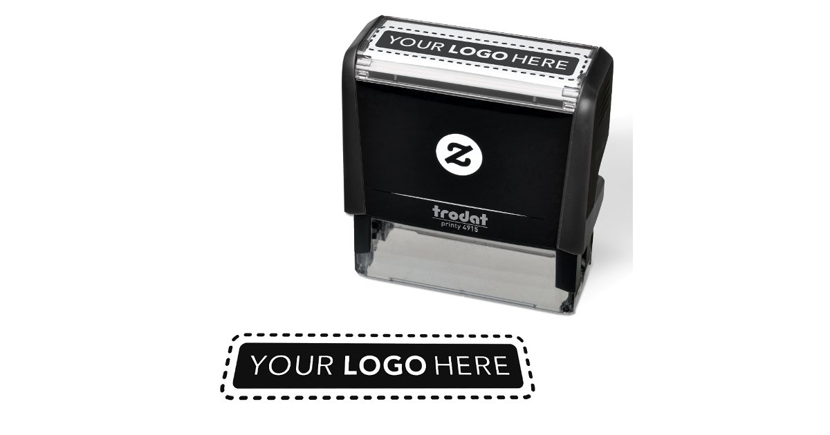 Modern Company Logo - Custom Sellf-Inking Stamp | Zazzle