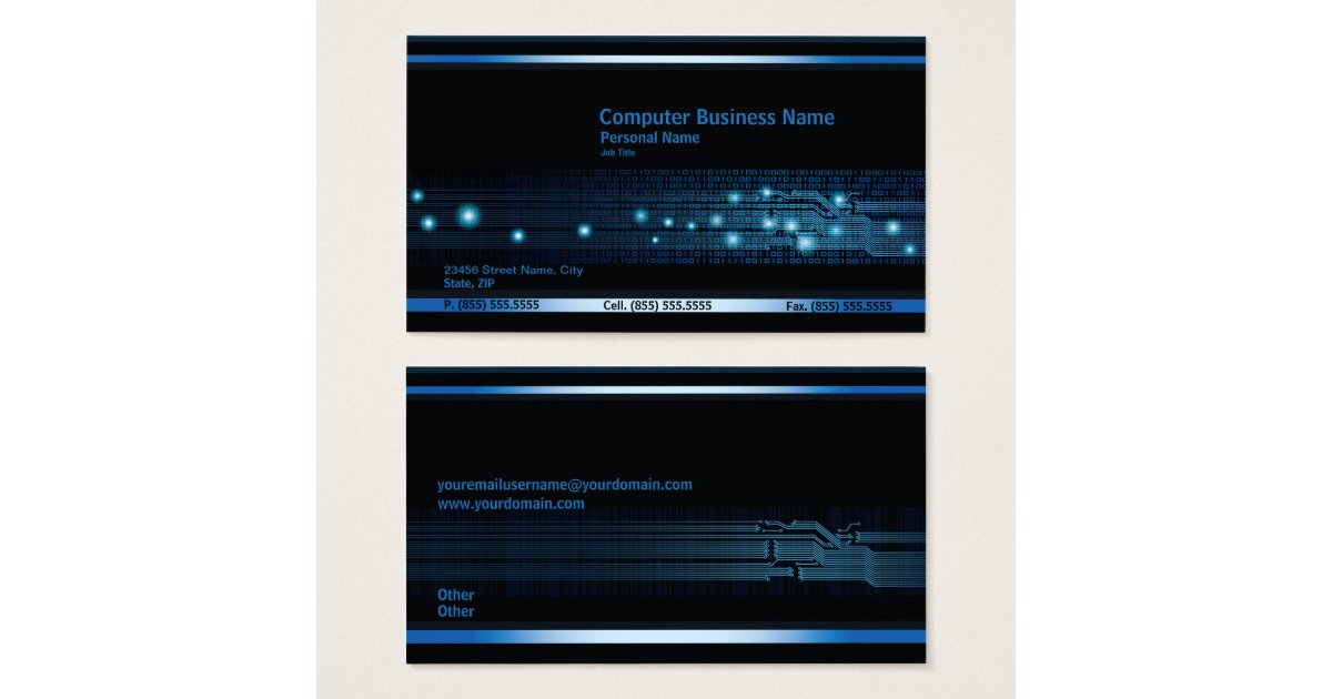 Modern Computer Business Business Card | Zazzle