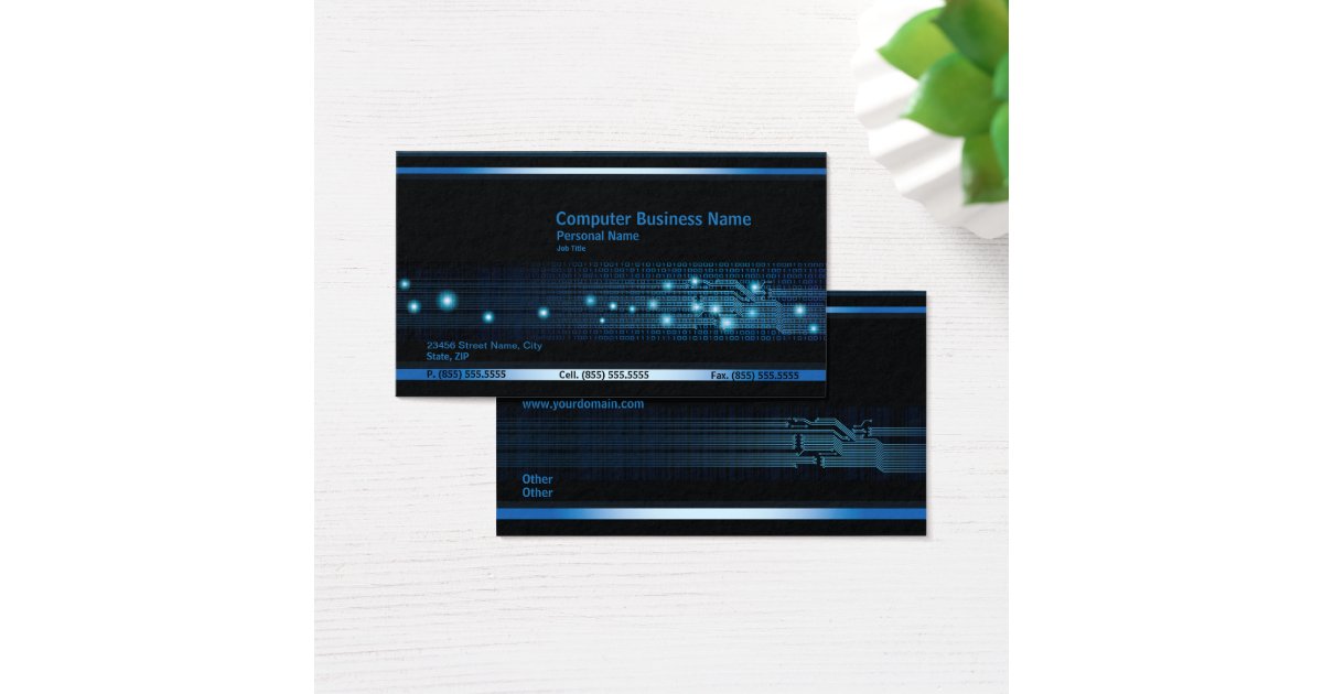 Modern Computer Business Business Card | Zazzle