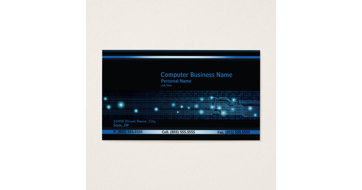 Modern Computer Business Business Card | Zazzle.com