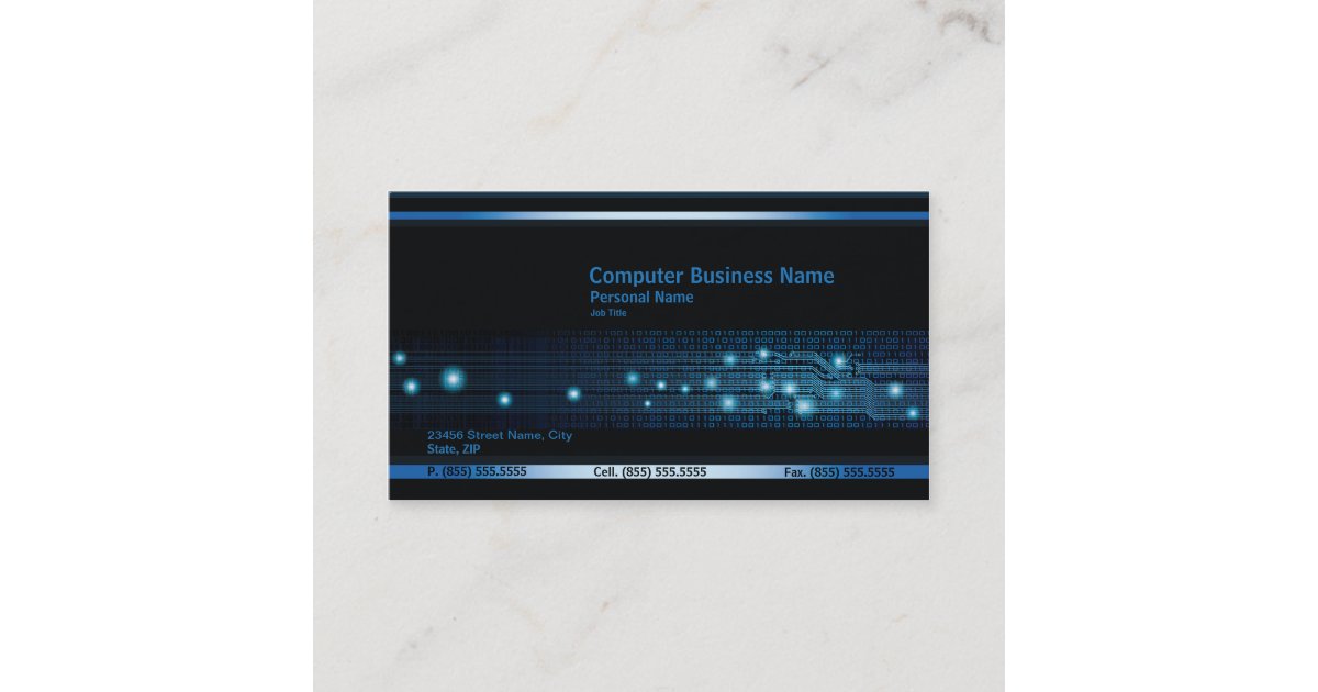 Modern Computer Business Business Card | Zazzle