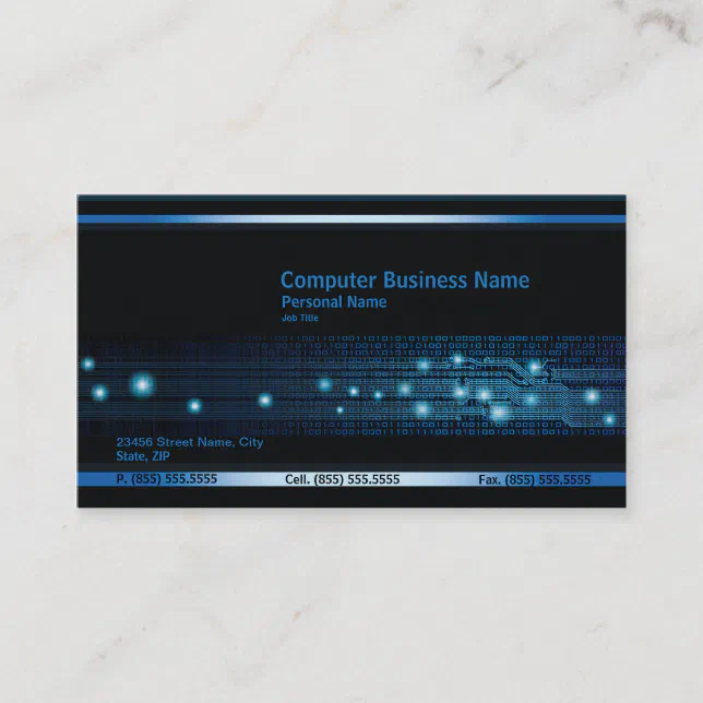 Modern Computer Business Business Card | Zazzle