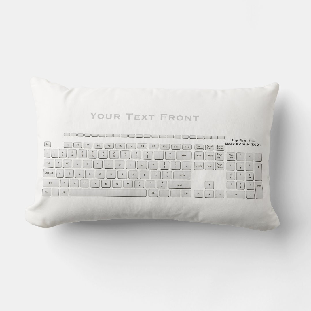 Modern Computer Keyboard Lumbar Pillow | Zazzle