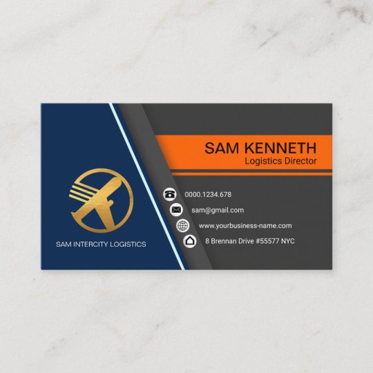 Modern Concise Chic Professional Logistics Manager Business Card ...