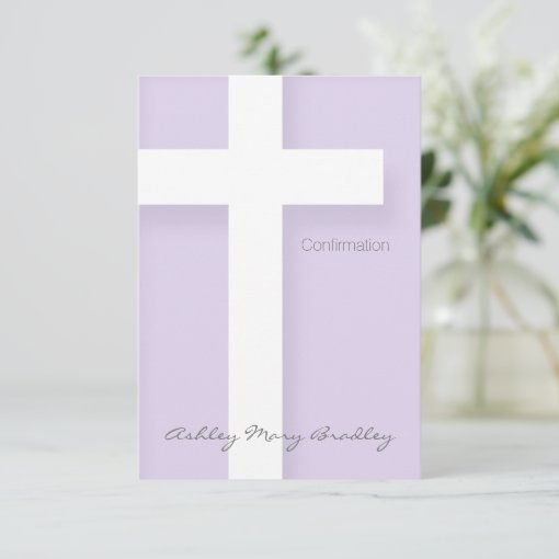 Modern Confirmation Invitation Choose your Color 1 | Zazzle