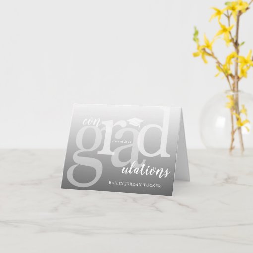Modern ConGRADulations Graduation Congratulations Card | Zazzle
