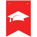Modern Congrats Grad Red Graduation Bunting Flags | Zazzle