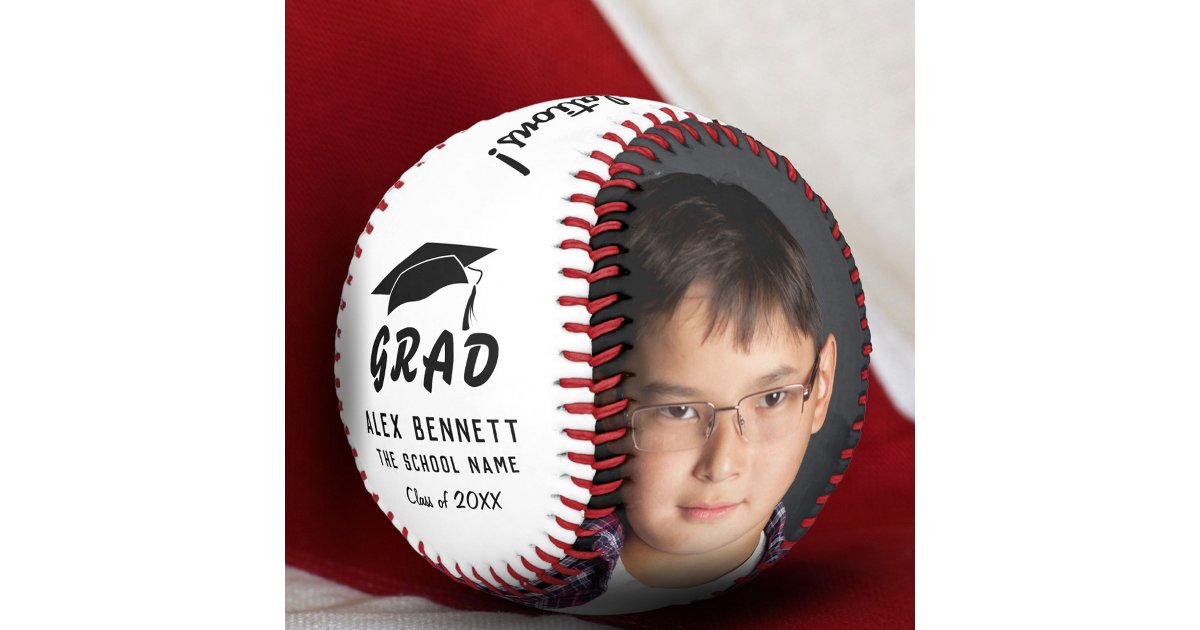Modern Congratulations Graduate Graduation Photo Baseball | Zazzle