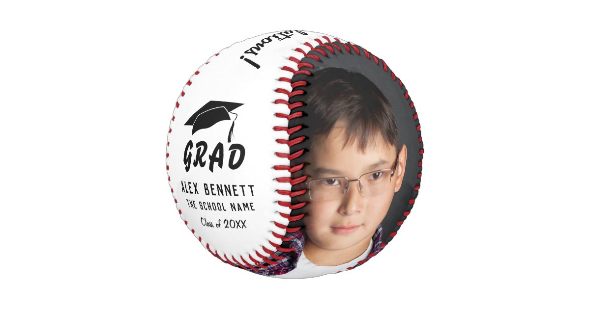 Modern Congratulations Graduate Graduation Photo Baseball | Zazzle