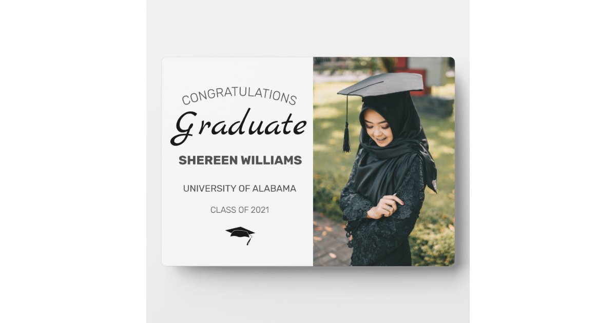 Modern Congratulations Graduation Photo Plaque | Zazzle
