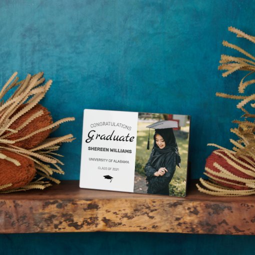 Modern Congratulations Graduation Photo Plaque | Zazzle