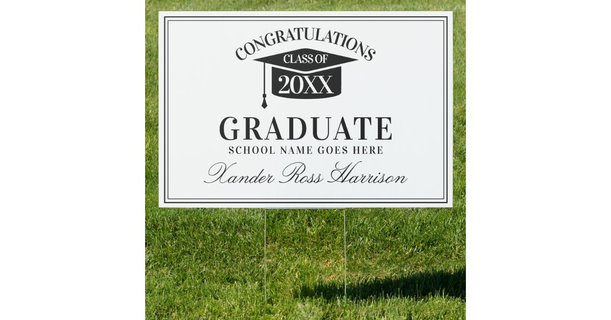 Modern Congratulations Graduation Sign | Zazzle