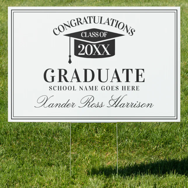 Modern Congratulations Graduation Sign | Zazzle