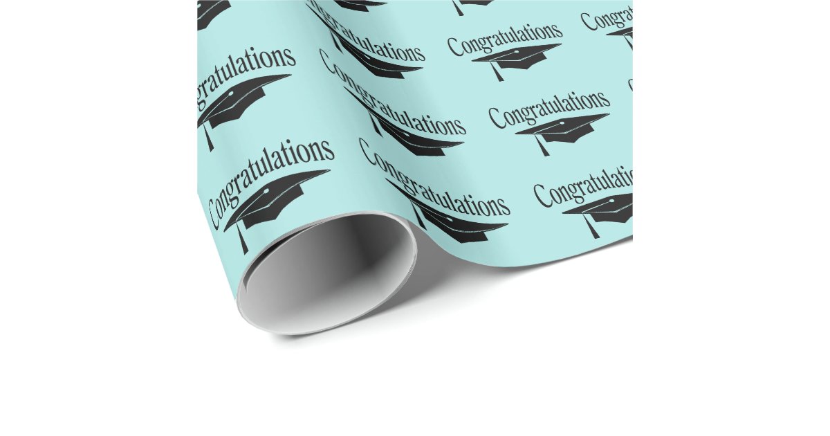 Modern Congratulations Graduation Wrapping Paper | Zazzle