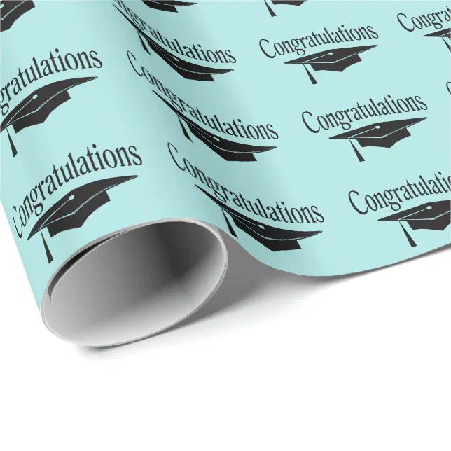 Modern Congratulations Graduation Wrapping Paper | Zazzle