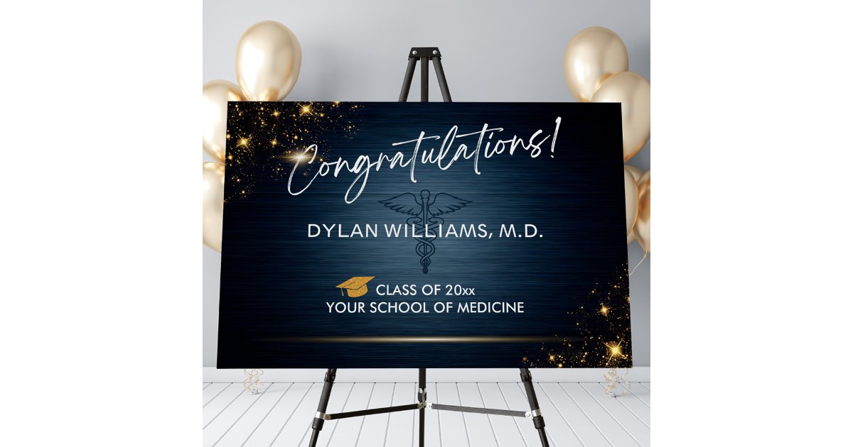 Modern Congratulations Medical School Graduate Foam Board | Zazzle