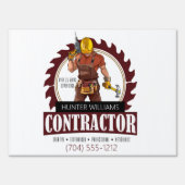 Modern Contractor Small Business Handyman Yard Sign | Zazzle
