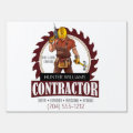 Modern Contractor Small Business Handyman Yard Sign | Zazzle