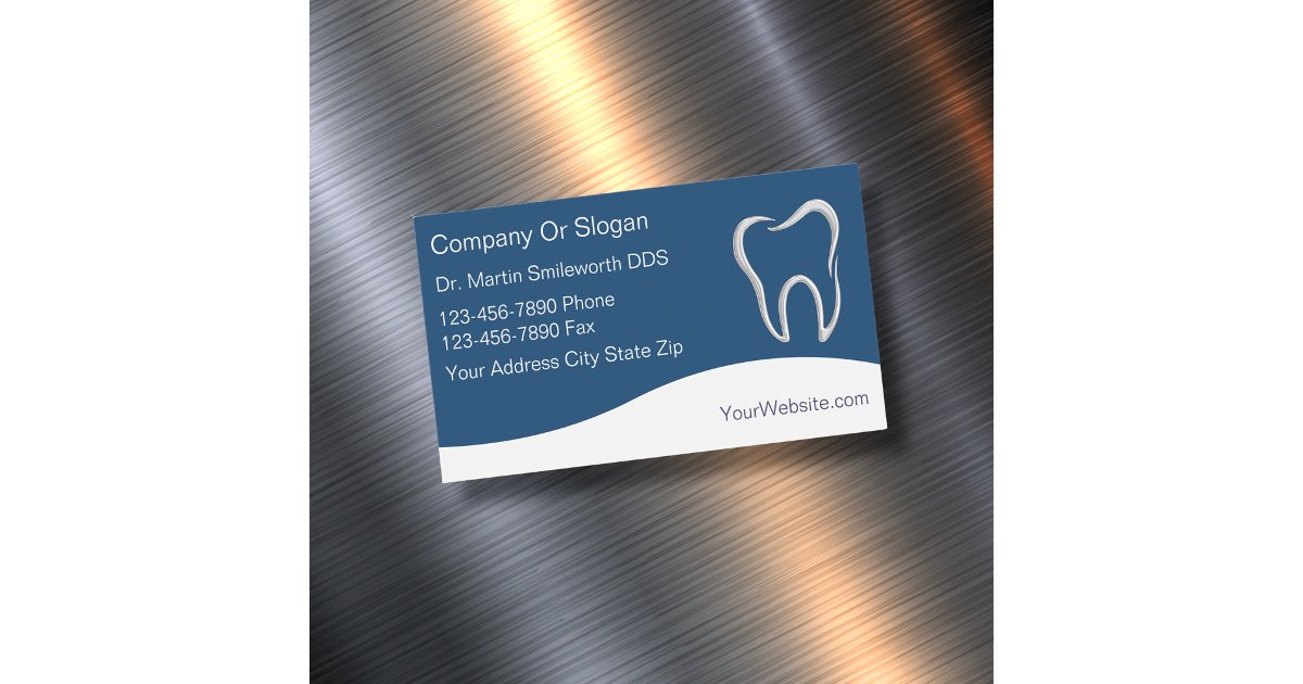 Modern Convenient Magnetic Dentist Business Cards | Zazzle