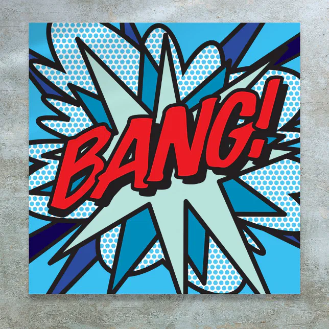 Modern Cool Comic Book Pop Art BANG Poster | Zazzle