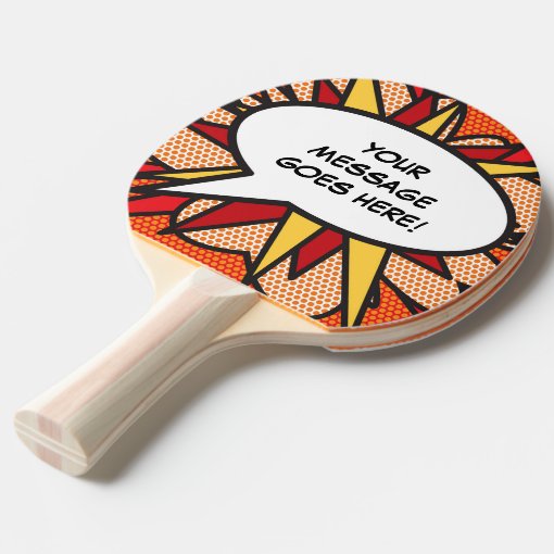 Modern Cool Funny Personalized Speech Bubble Ping Pong Paddle | Zazzle