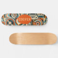 Modern Cool Geometric Forms Quirky Psychedelic Art Skateboard | Zazzle