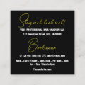 Modern Cool Photo Image Template Yellow Slogan Square Business Card ...