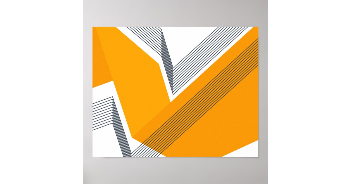 Modern, cool, trendy, urban, simple geometric art poster | Zazzle