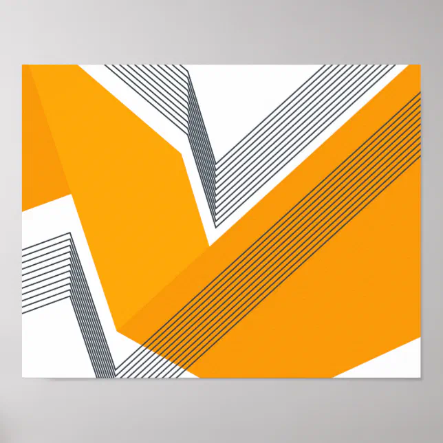 Modern, cool, trendy, urban, simple geometric art poster | Zazzle