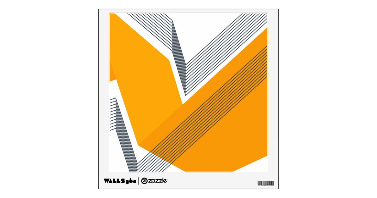Modern, cool, trendy, urban, simple geometric art wall decal | Zazzle