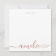 Modern Copper Script Calligraphy Monogram Note Card | Zazzle