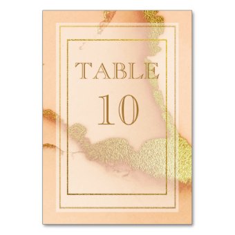 Modern Coral Abstract Amazing Wedding Table Number | Zazzle