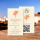 Modern coral event planner photo qr code logo business card | Zazzle