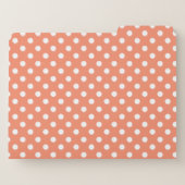 Modern Coral Gray Polka Dot File Folder | Zazzle