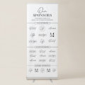 Modern Corporate Event Sponsor Logos Backdrop Retractable Banner | Zazzle