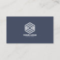 Modern Corporate Navy Blue and red Custom Logo Business Card | Zazzle