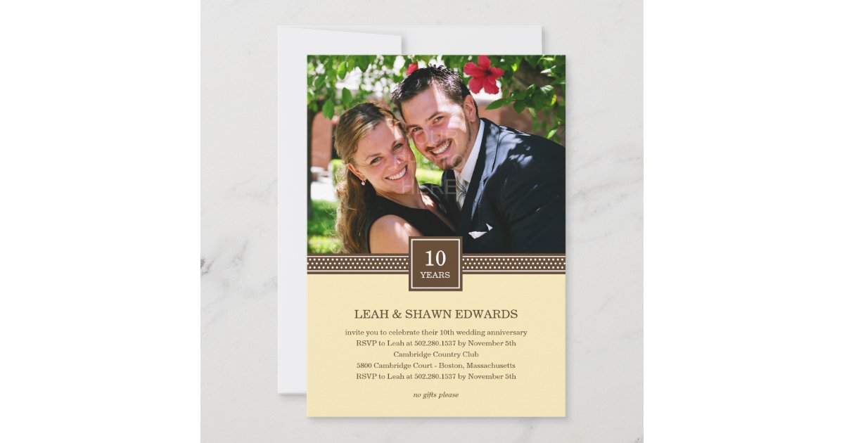 Modern Couple Anniversary Invitation (Cream) | Zazzle