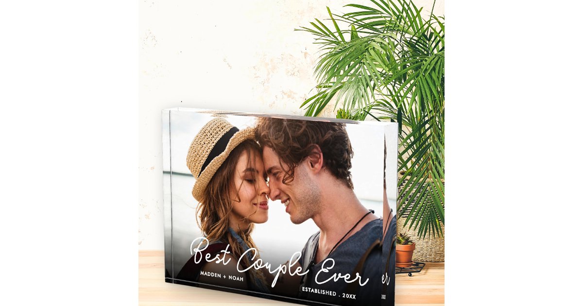 Modern Couple Love Photo Best Couple Ever Script | Zazzle