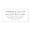 Modern Couple Minimal Two Last Names Address Self-inking Stamp | Zazzle