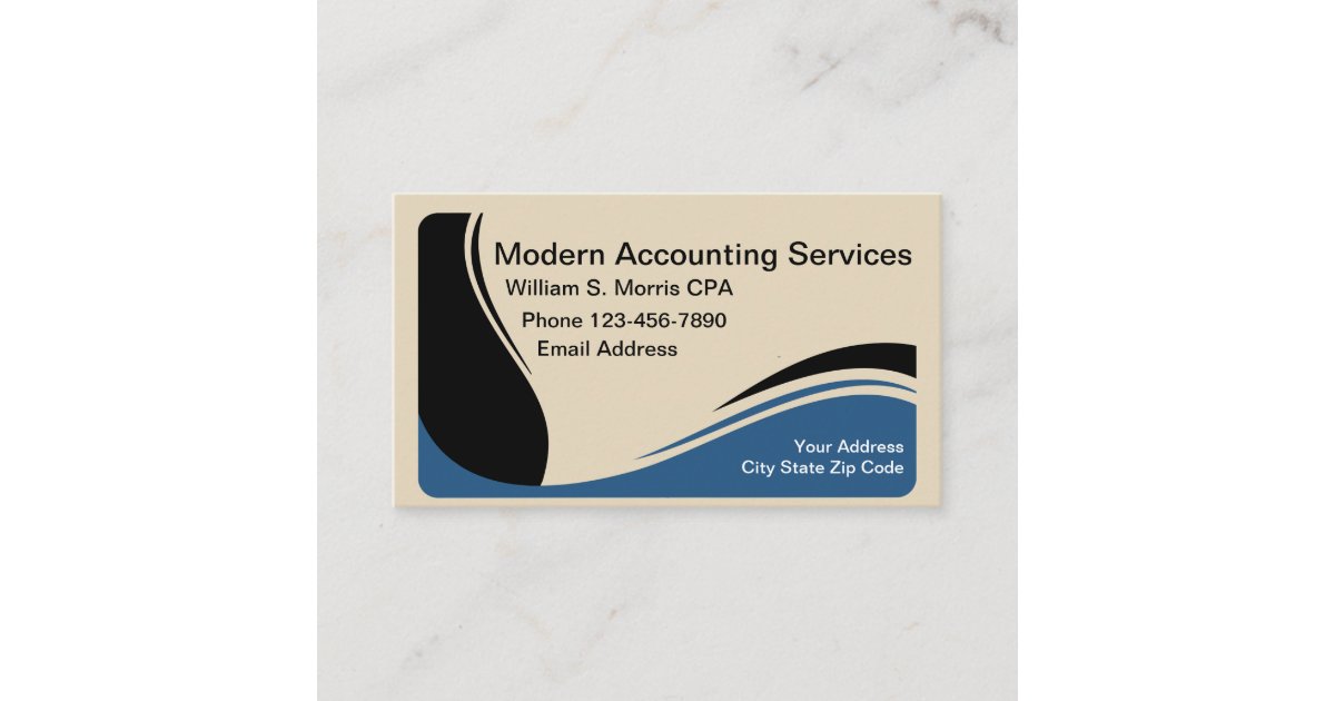 Modern CPA Accountant Business Card | Zazzle