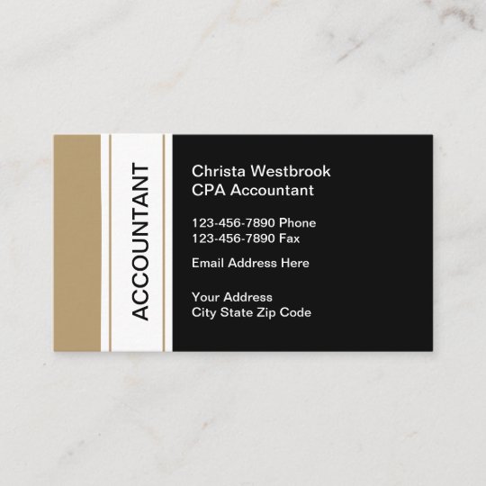 Modern CPA Accountant Business Card | Zazzle.com